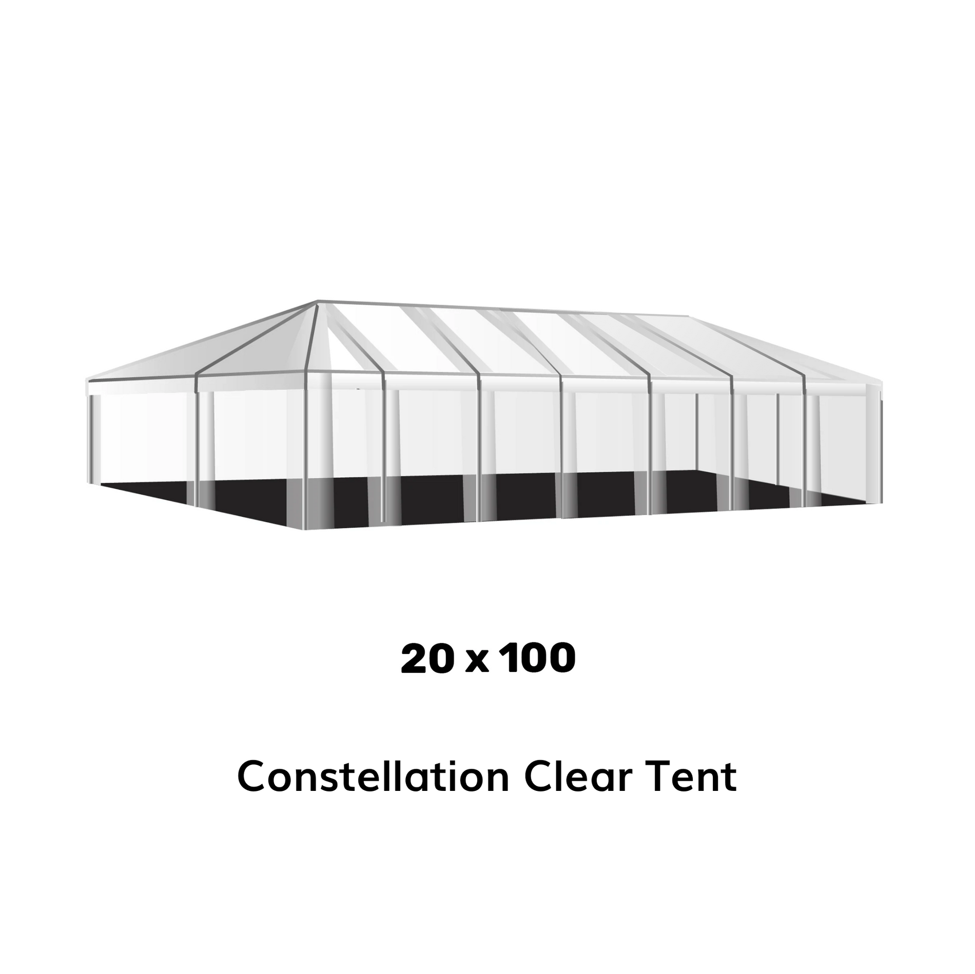 20x100 Wedding Clear Top Tent for Sale | American Tent