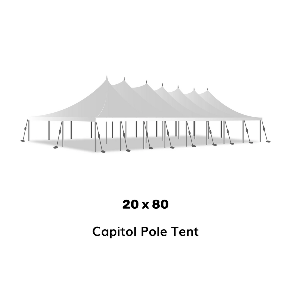 Commercial 20x80 Party Pole Tent for Sale | American tent
